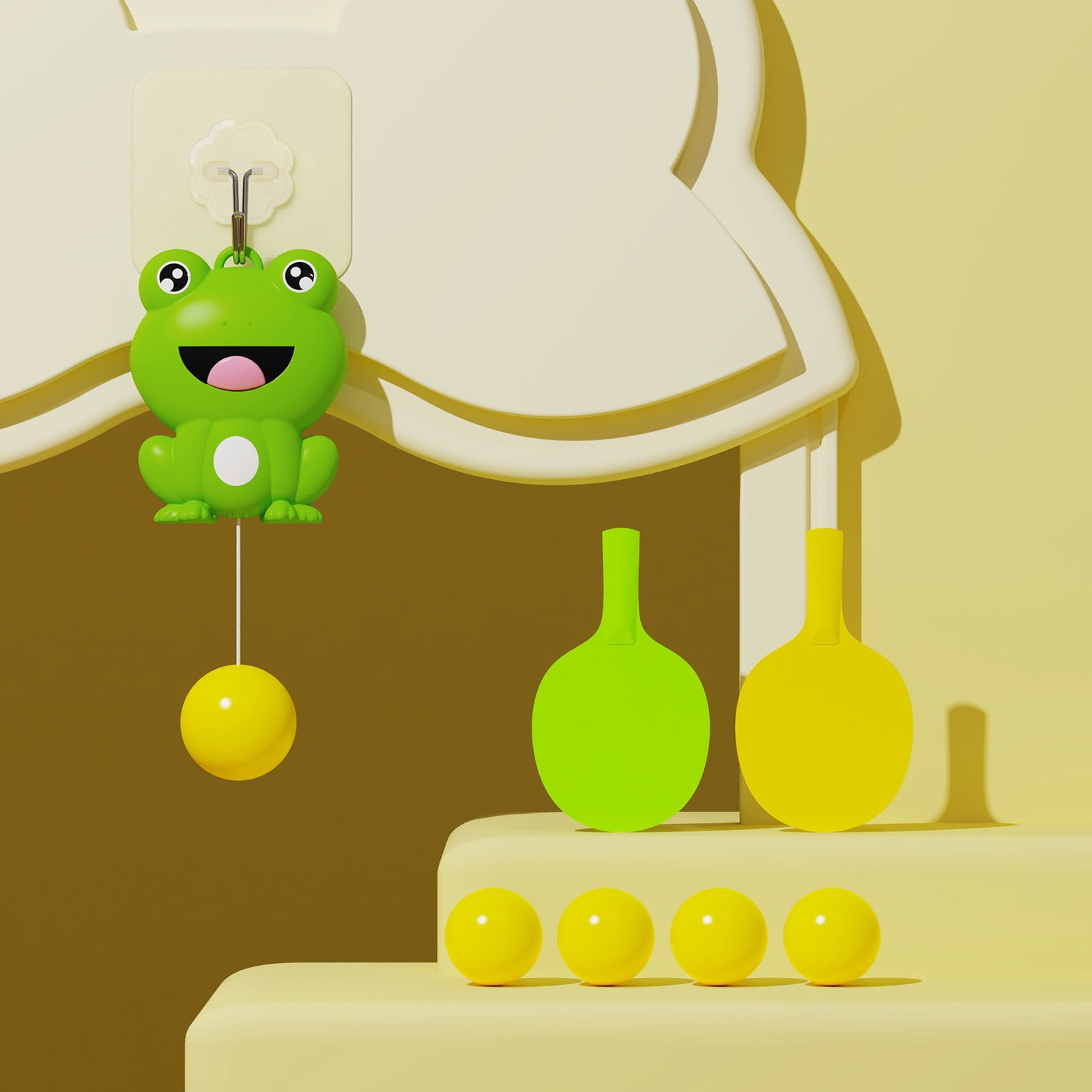 Blateno Hanging Table Tennis Trainer, Portable Ping Pong Paddle Set for ...