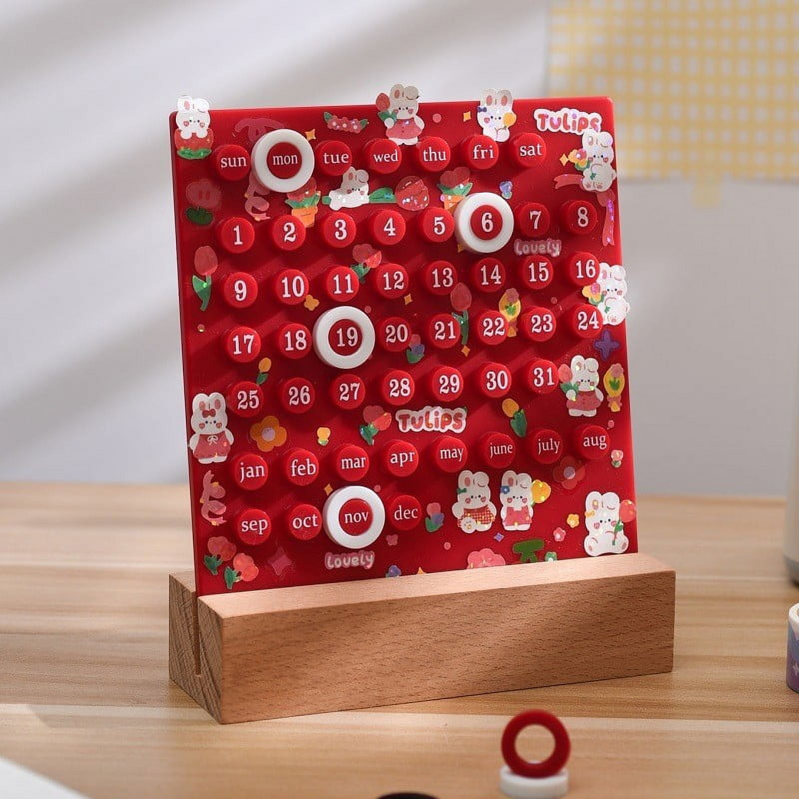 weibbin Loop Desk Calendar - Cute Office Decor & Desk Decor Perfect for ...