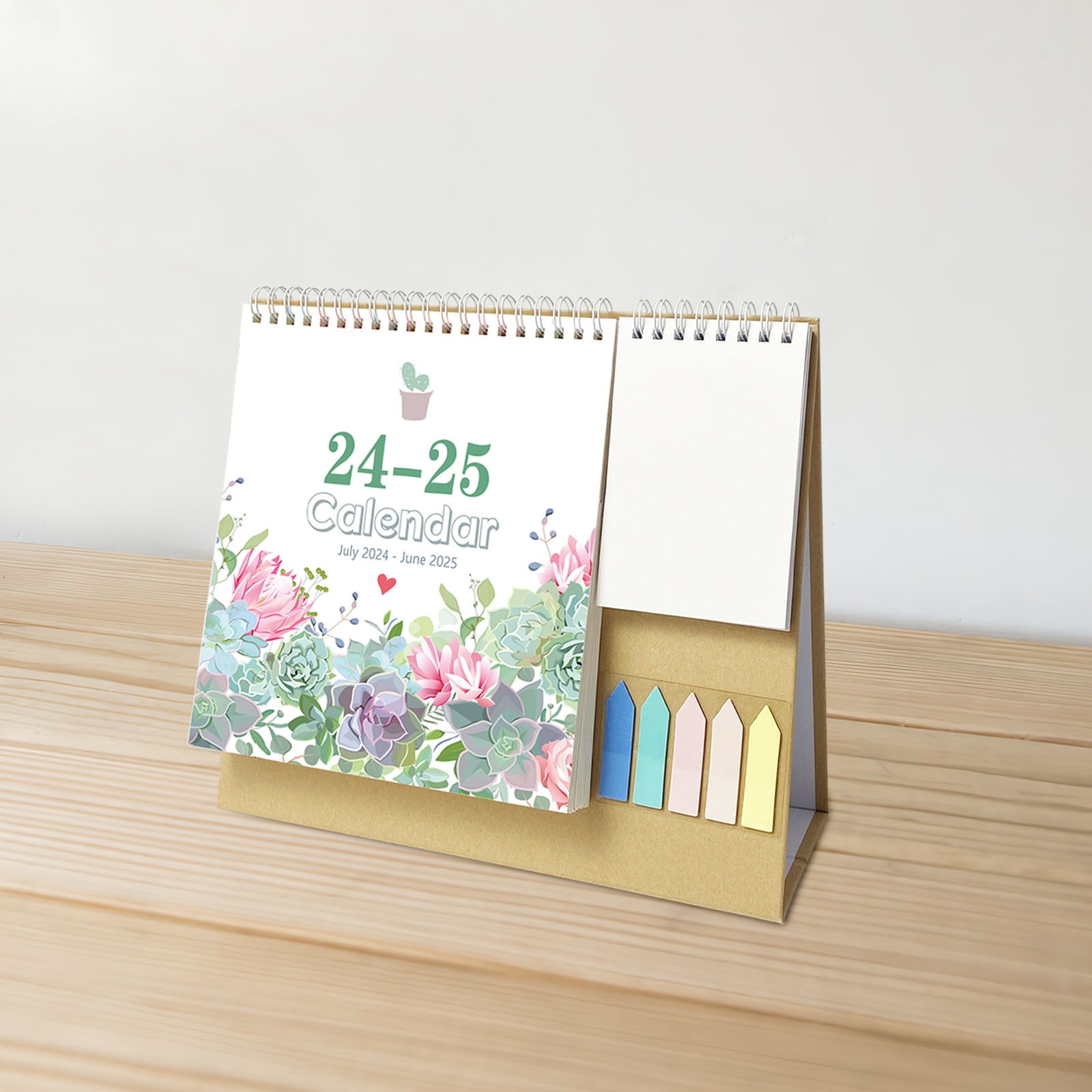 Blateno Small 2024-2025 Desk Calendar with Stickers - Runs from 2024 ...