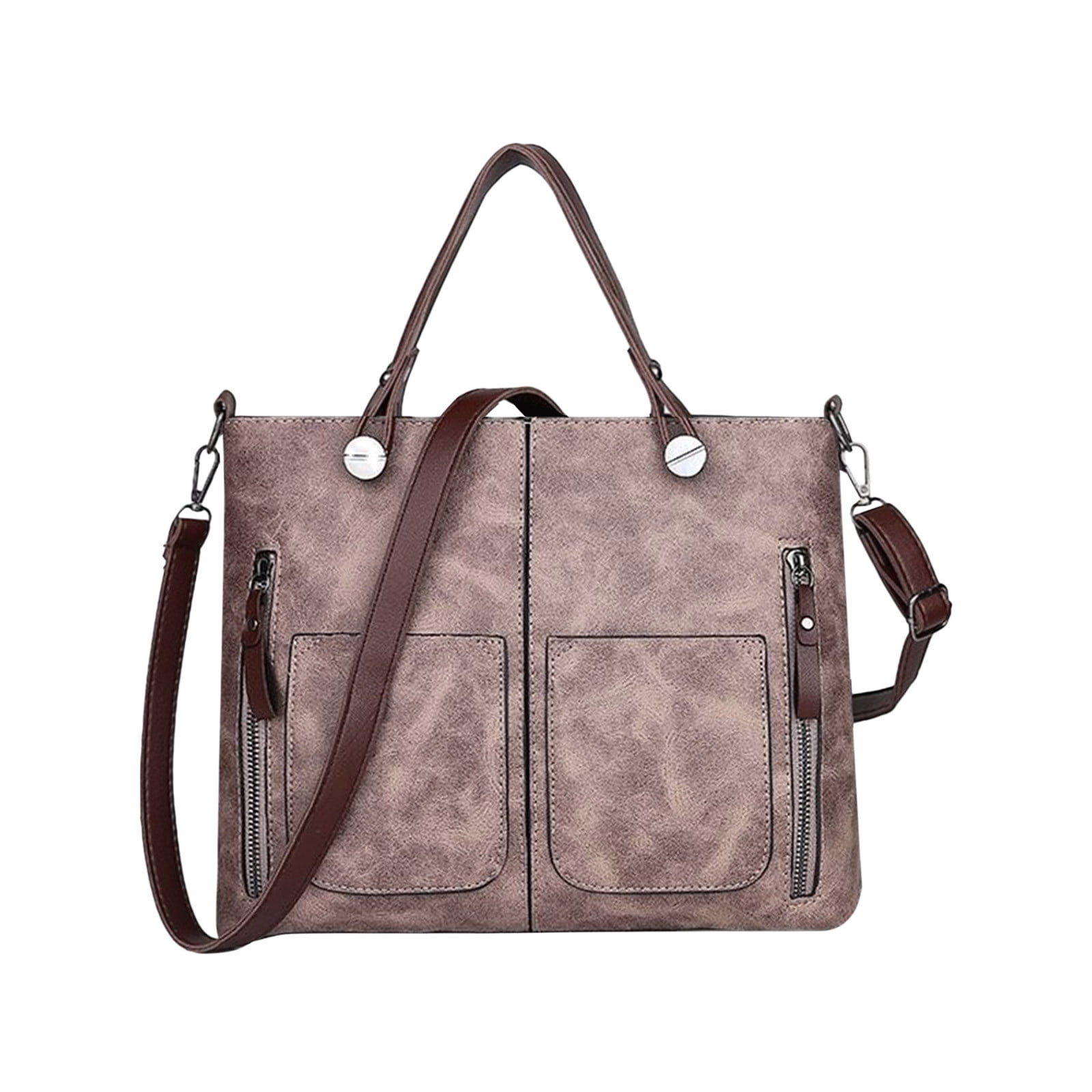Blateno Soft Leather Multi-Pocket Shoulder Bag for Women - Retro Sling Ruched Hobo Tote Bag ...