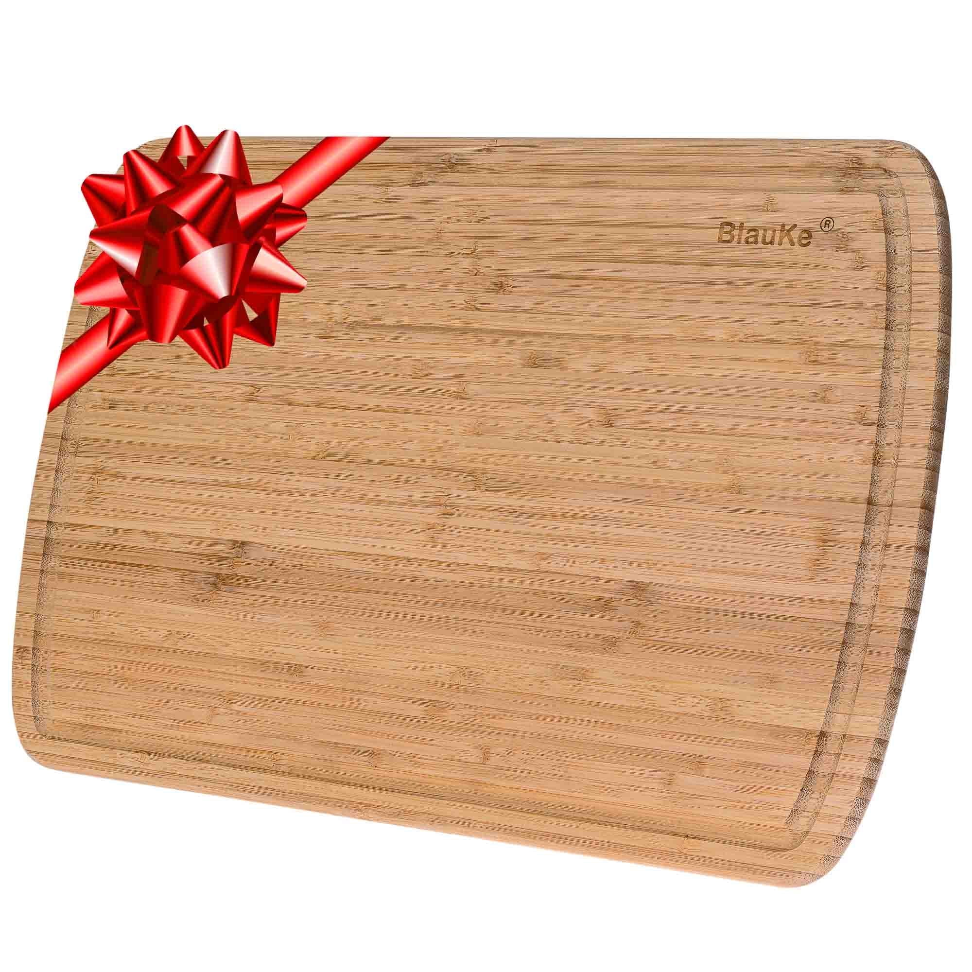 BlauKe® Wood Cutting Board for Kitchen – 18x12" Extra Large Bamboo ...