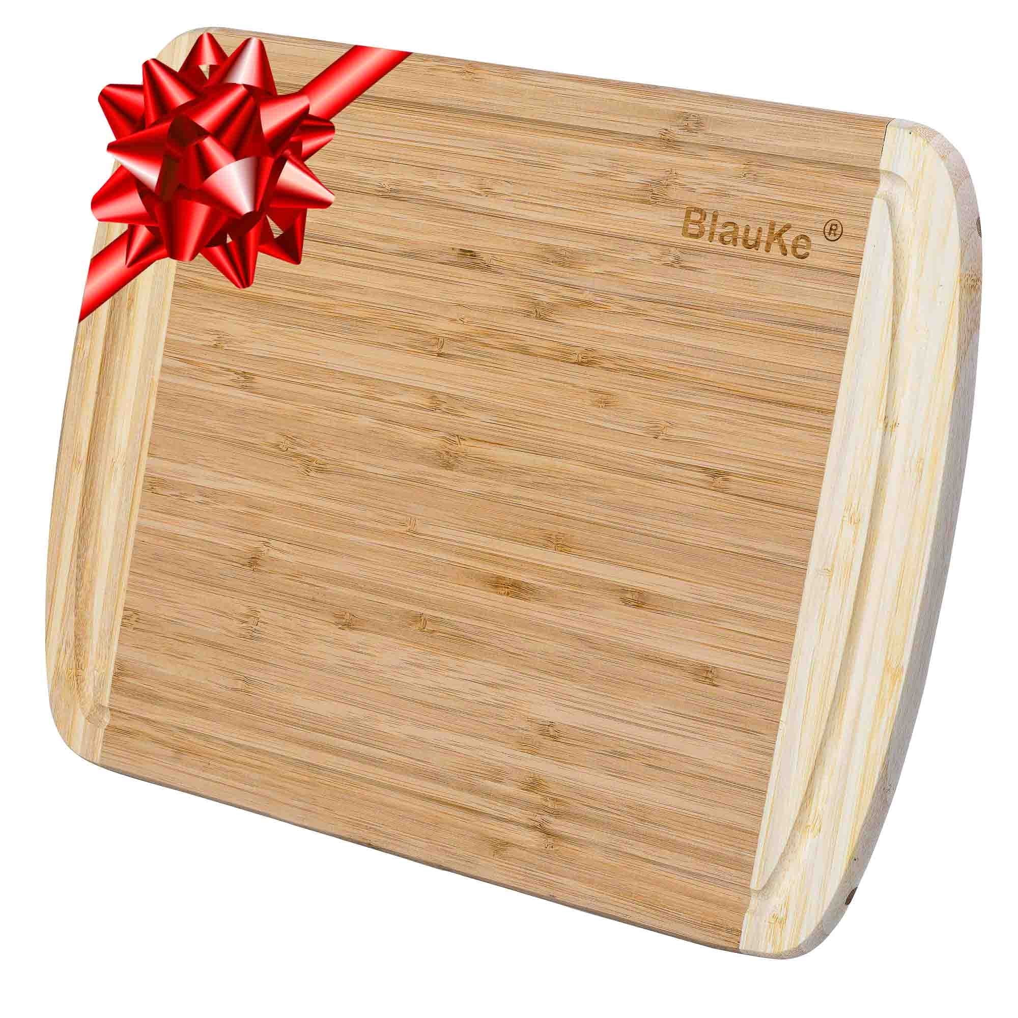 BlauKe® Wood Cutting Board for Kitchen – 14x11" Large Bamboo Cutting ...
