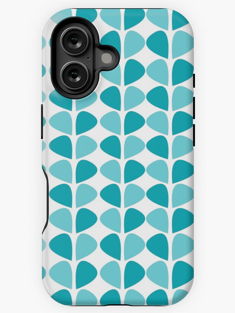 Blaue Blatter Minimalist Botanical Art iPhone Case 11 12 13 14 15 16 17 ...