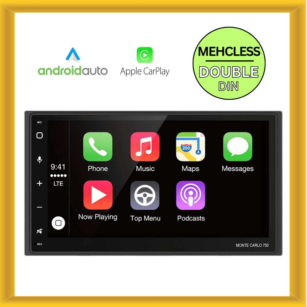 Blaupunkt 6.75″ Double DIN Touchscreen Receiver with Apple CarPlay ...