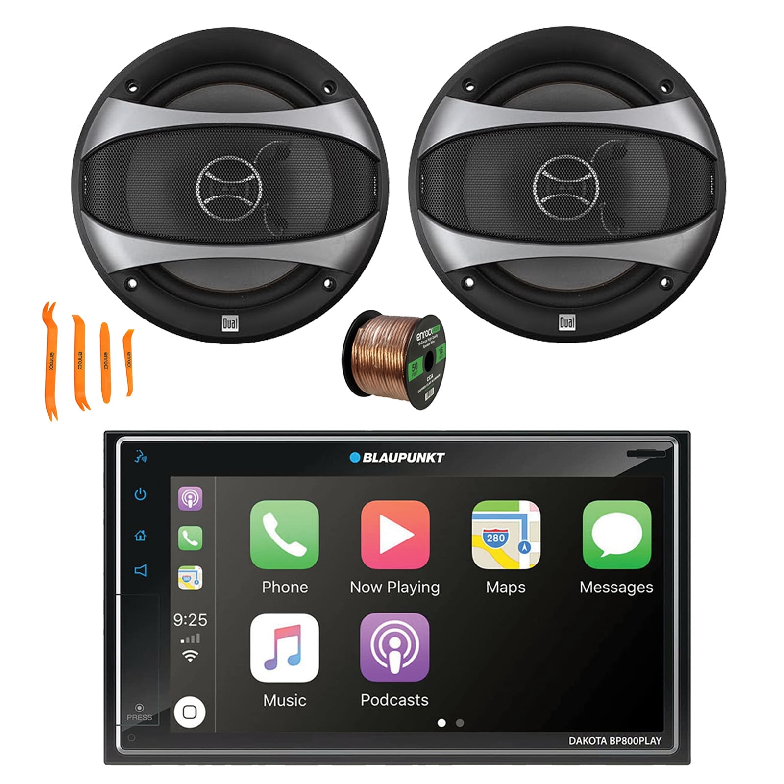 Blaupunkt BP800PLAY 6.8" Touchscreen Double-DIN Bluetooth AM/FM ...