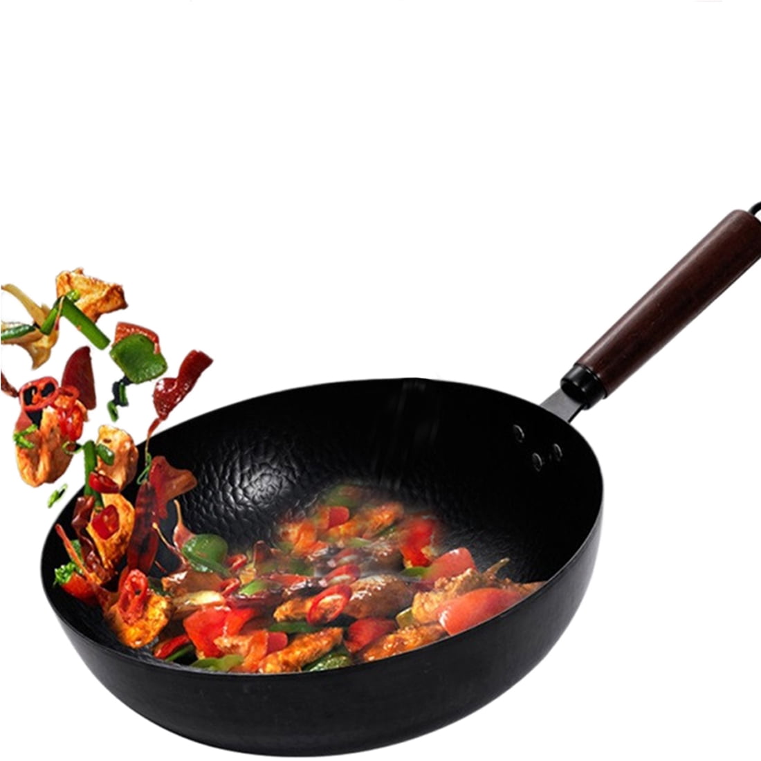 Blaward Nonstick Wok, 13-Inch Carbon Steel Wok Pan & Stir-Fry Pans ...