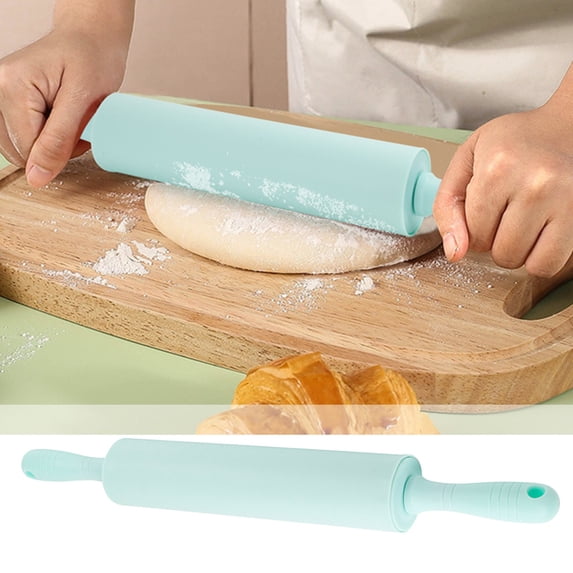 Blaxill 18in Silicone Rolling Pin | Non-Stick Dough Roller With Wooden ...