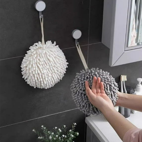 Blaxill Absorbent Microfiber Hand Drying Ball | White & Gray | Quick ...