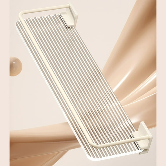 Blaxill Acrylic Bathroom Shelf | Milky White Transparent Wall Mounted ...