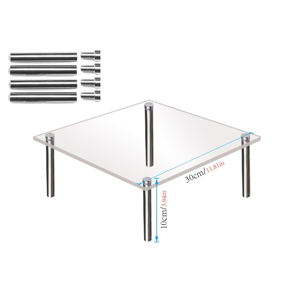 Blaxill Acrylic Square Cake Display Stand with Metal Columns ...
