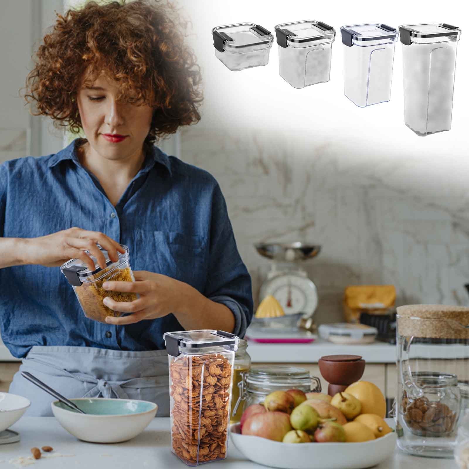 Blaxill Airtight Food Storage Container Set | Clear Plastic Canister ...