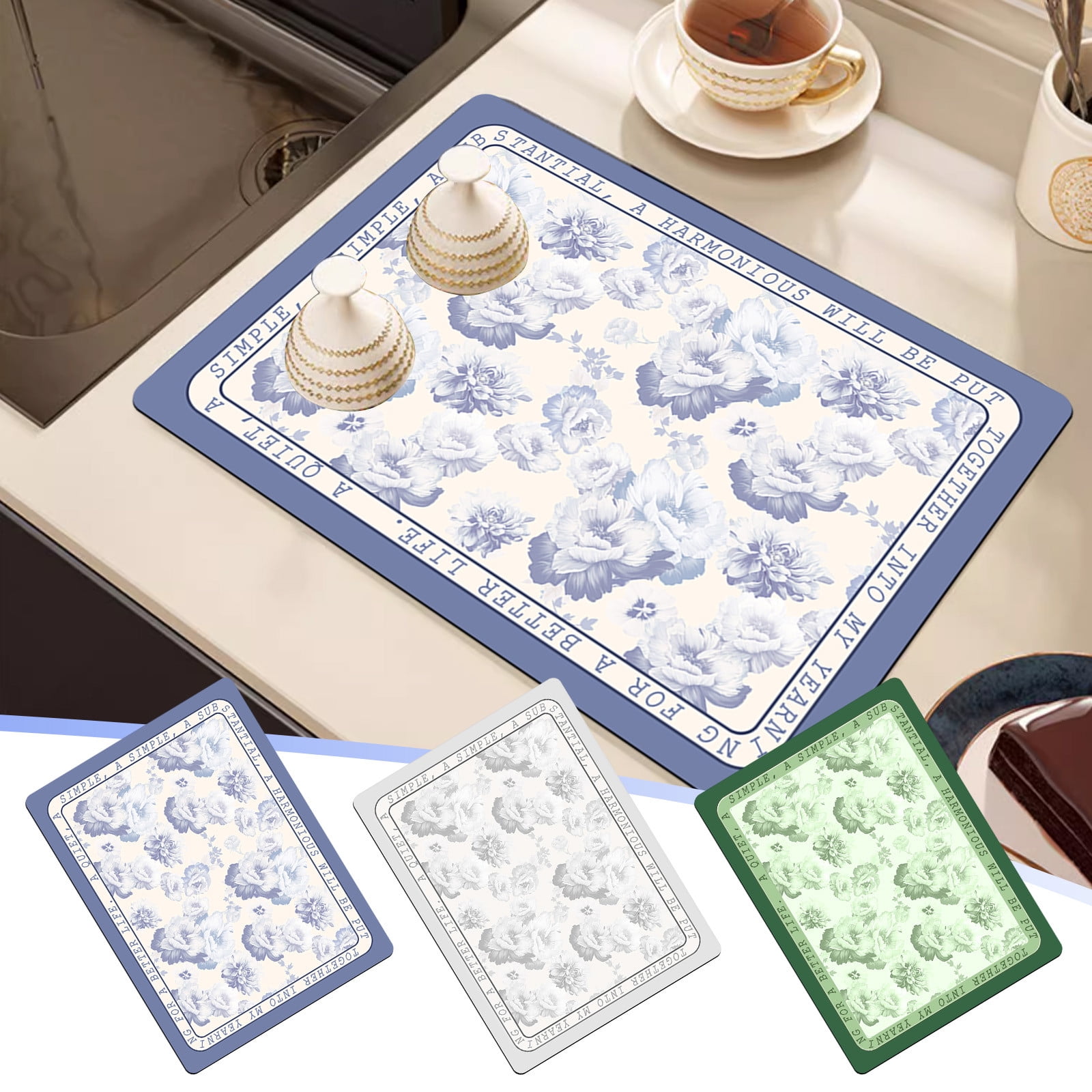 Blaxill Bathroom Rug Non-Slip Water Absorbent Mat | Soft Microfiber ...