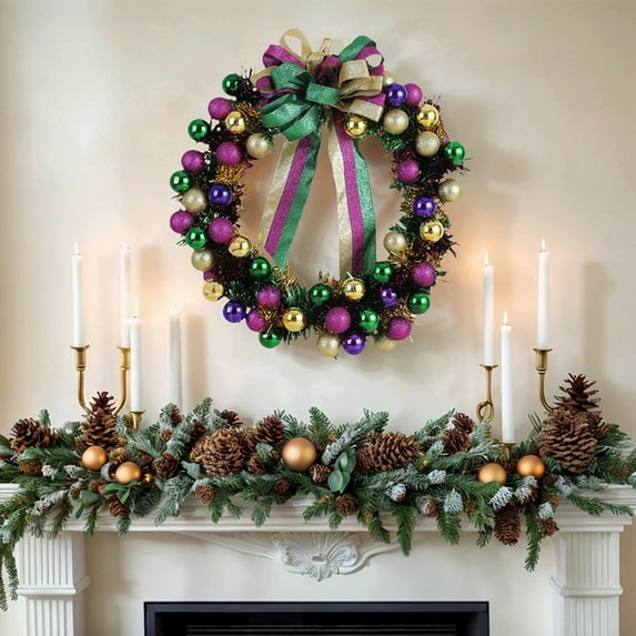 Blaxill Christmas Artificial Flower Garland | Simulation Wall Hanging Wreath | Greenery Holiday ...