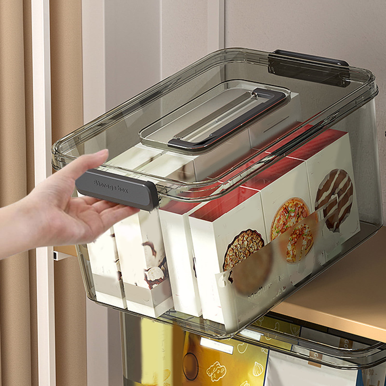 Blaxill Clear Plastic Folding Storage Box | Stackable Wear-Resistant ...