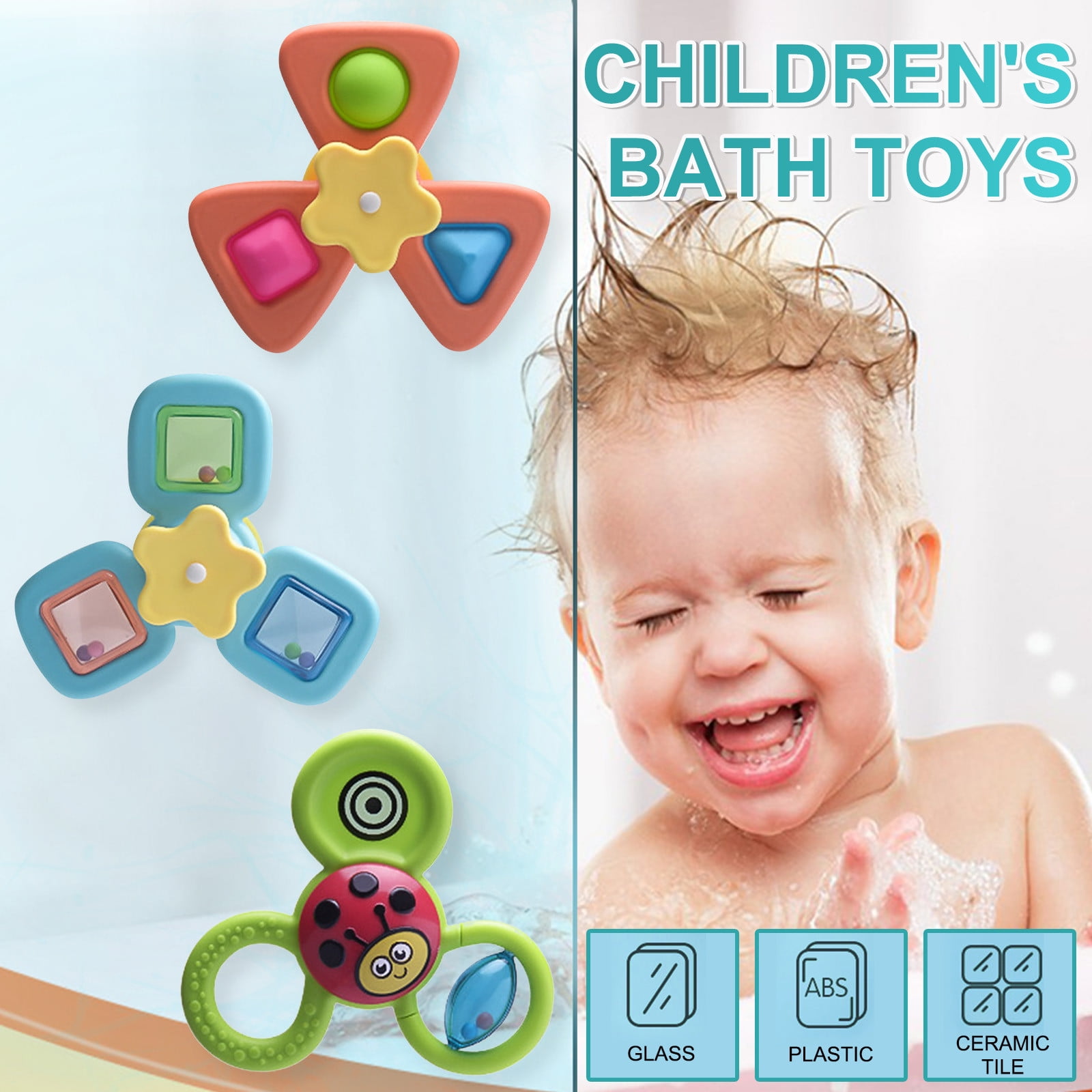 Blaxill on Clearance 3PCS Insect Spinning Bath Toys, Baby Bath Toys ...