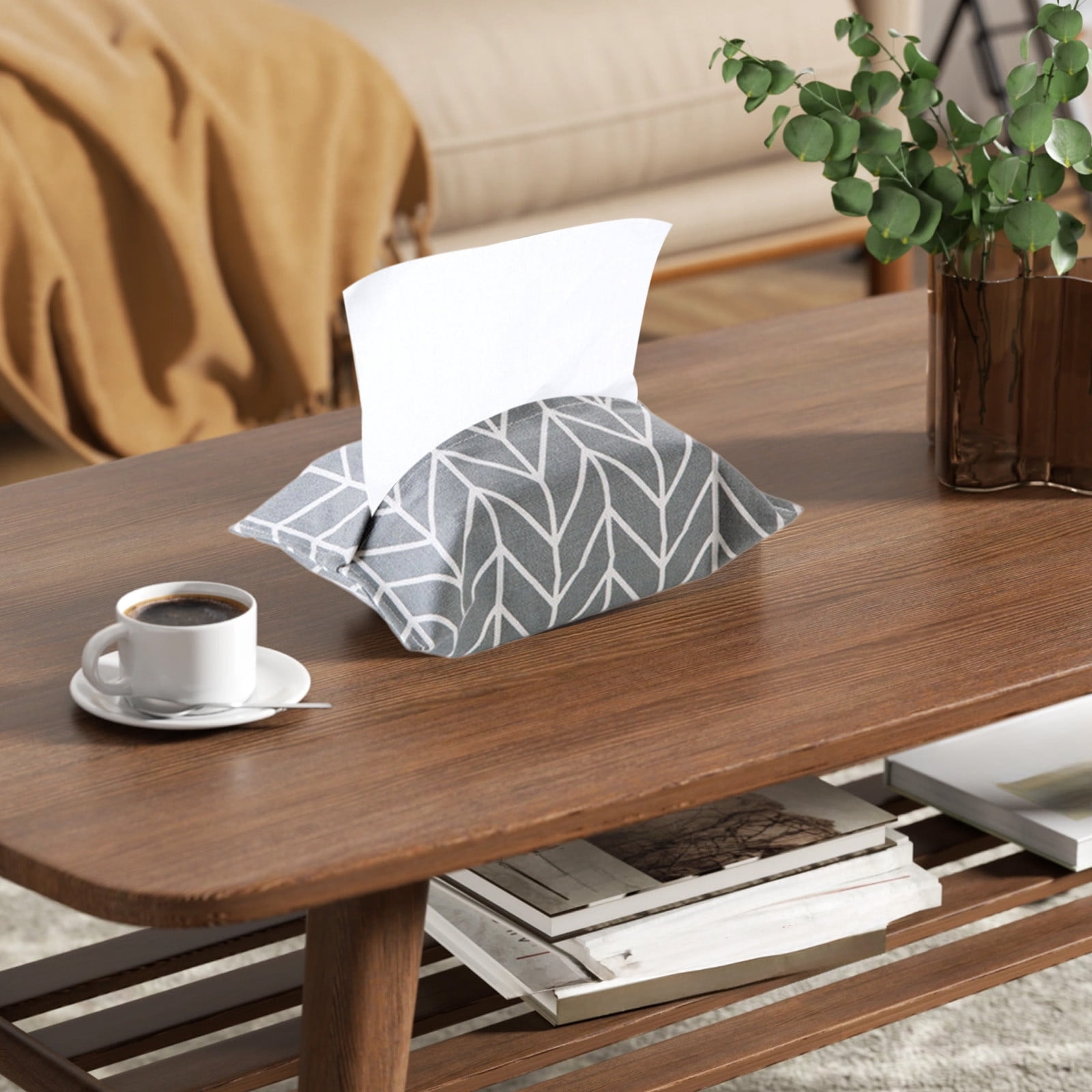 Blaxill Cloth Tissue Box Cover | Cotton Linen Fabric | Black or Gray ...