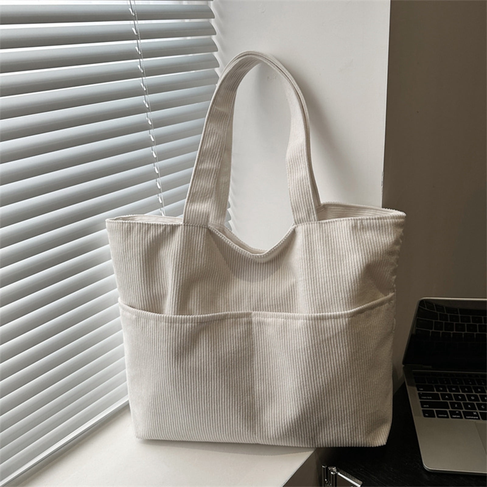 Blaxill Corduroy Tote Bag | Large Capacity Handbag | Versatile Shoulder ...