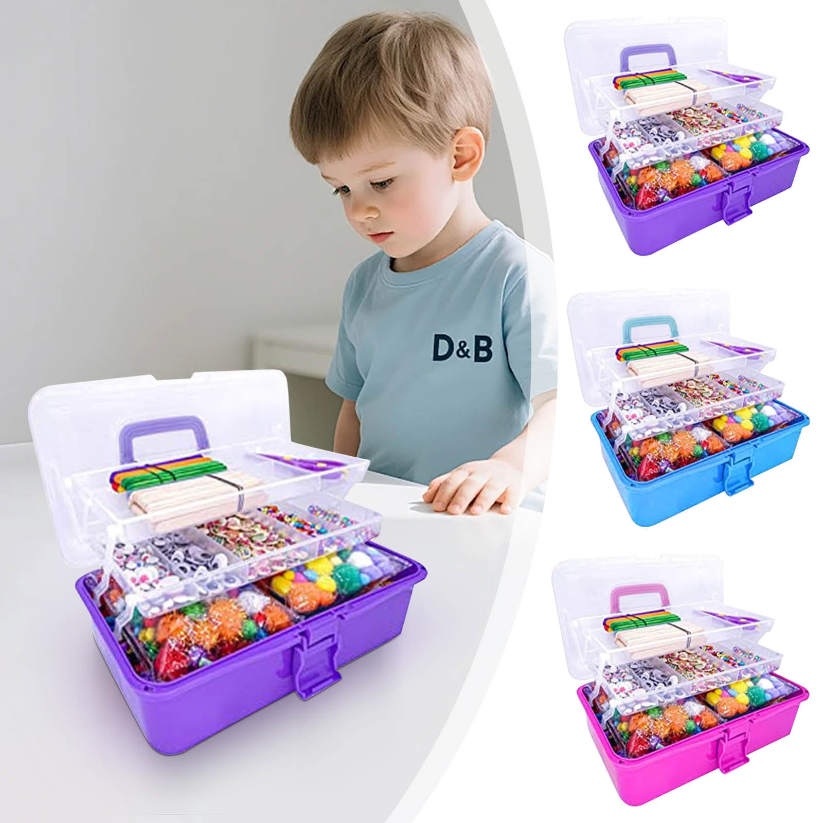 Blaxill DIY Tote Box Set | Handheld Storage for Kids | Portable ...