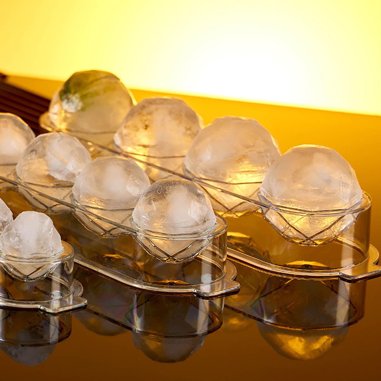Blaxill Diamond Ice Ball Maker Set | Large Round Freezer Ice Tray for ...