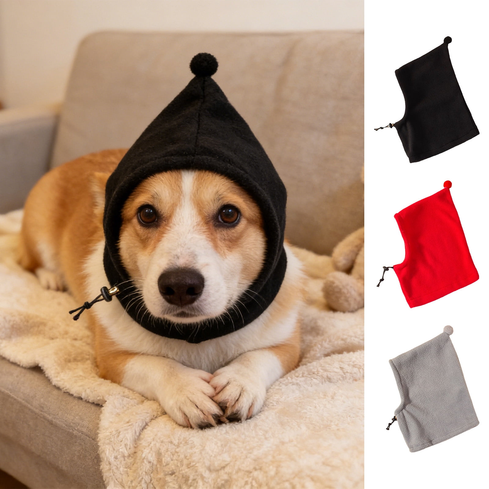 Blaxill Dog Winter Hat Windproof Hood Ear Warmer | Adjustable Chin ...