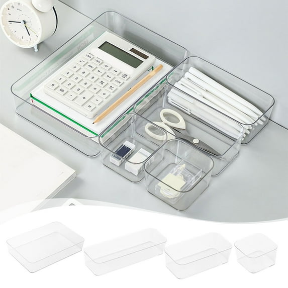 Blaxill Drawer Compartment Organizer Plastic Desk Organizer | Built-In ...