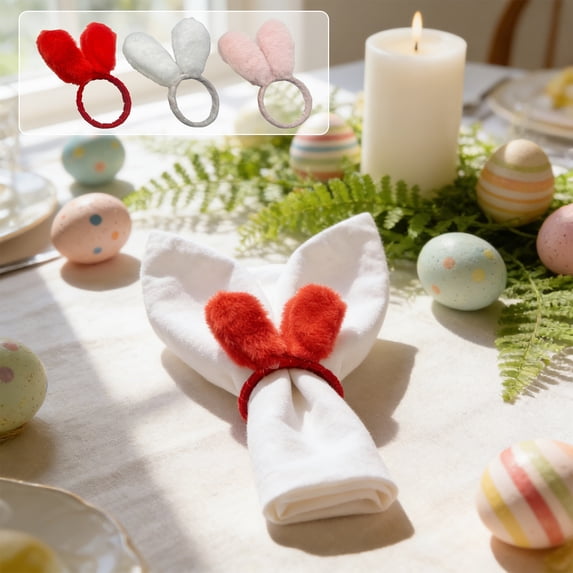 Blaxill Easter Napkin Rings Bunny Decorations | Western Style Napkin ...