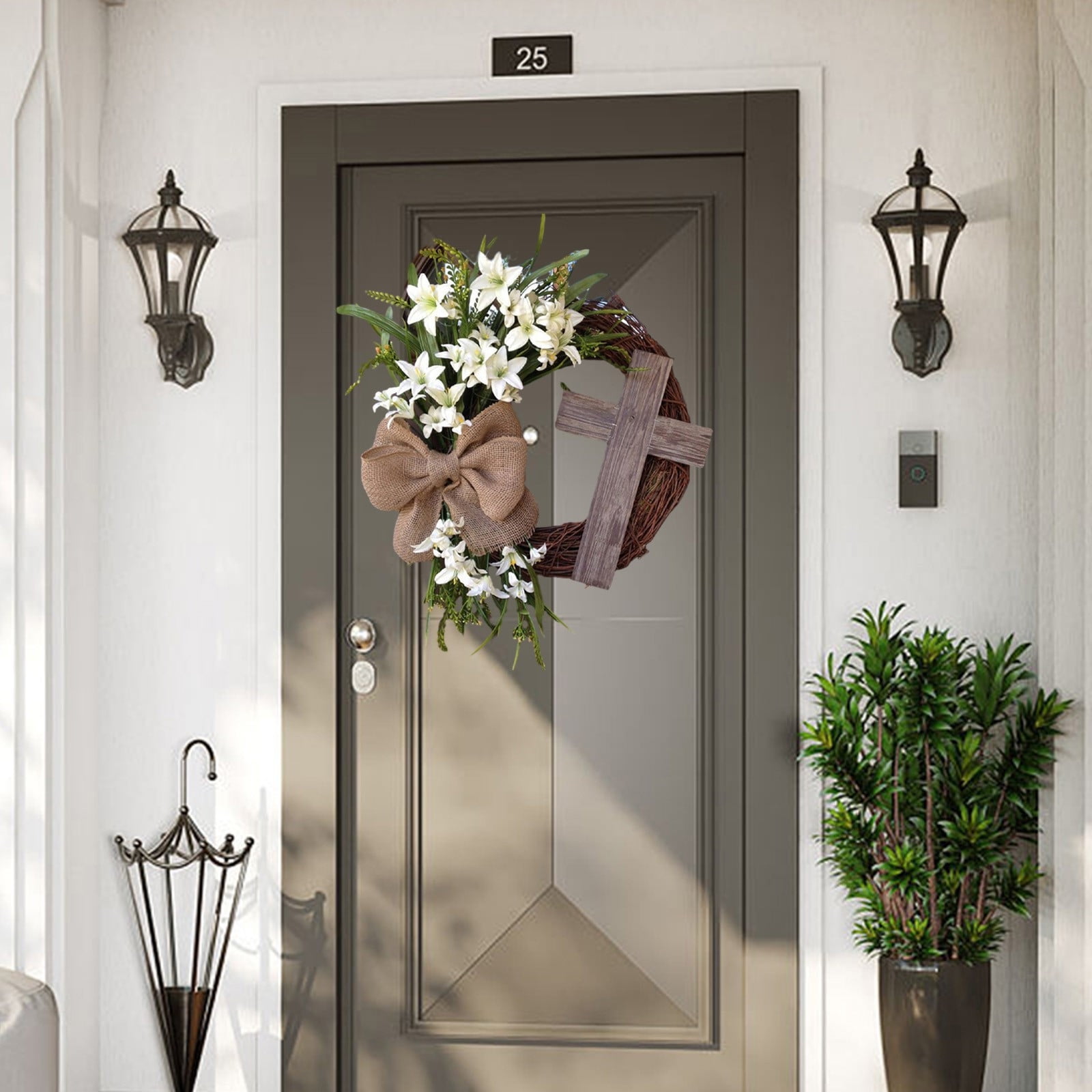 Blaxill Easter Wreath Door Hanging | Spring Festival Garland Decoration ...