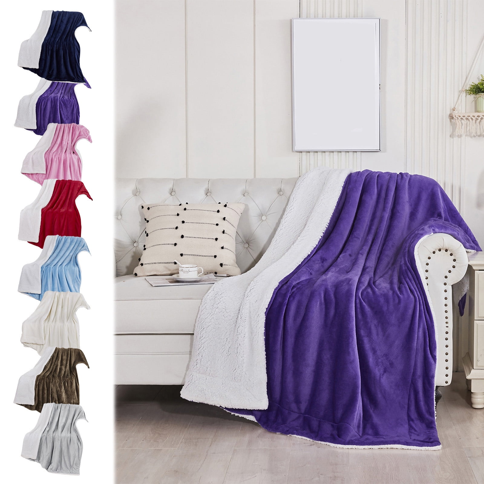 Blaxill Flannel Fleece Blanket | Double-Layer Lamb Fleece | 150x200cm ...