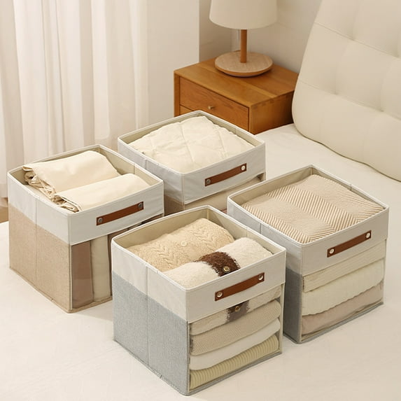 Blaxill Foldable Fabric Storage Box | Square Organizer Bin | Polyester ...