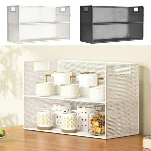 Blaxill Iron Desktop Organizer Shelf | Double Layer Storage Rack ...