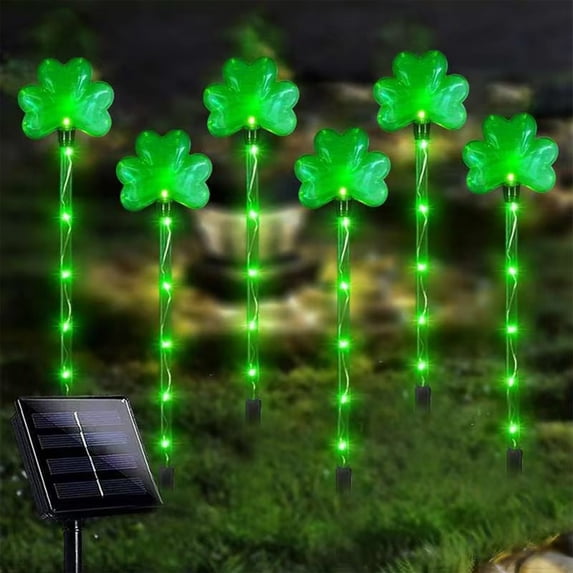 Blaxill LED Solar String Lights Four-Leaf Clover | St. Patrick’s ...