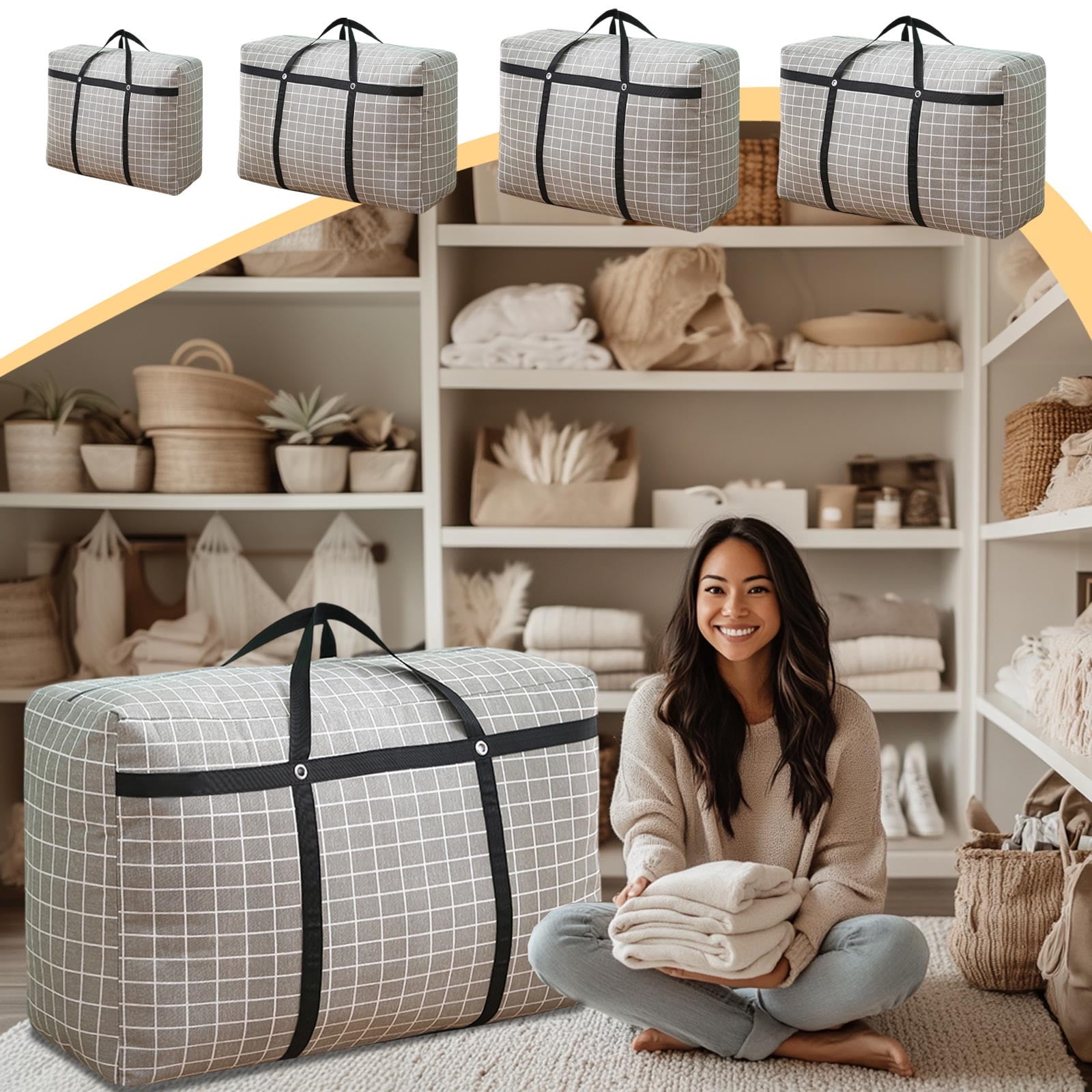 Blaxill Large Oxford Cloth Storage Bag | Heavy-Duty Woven Organizer for ...