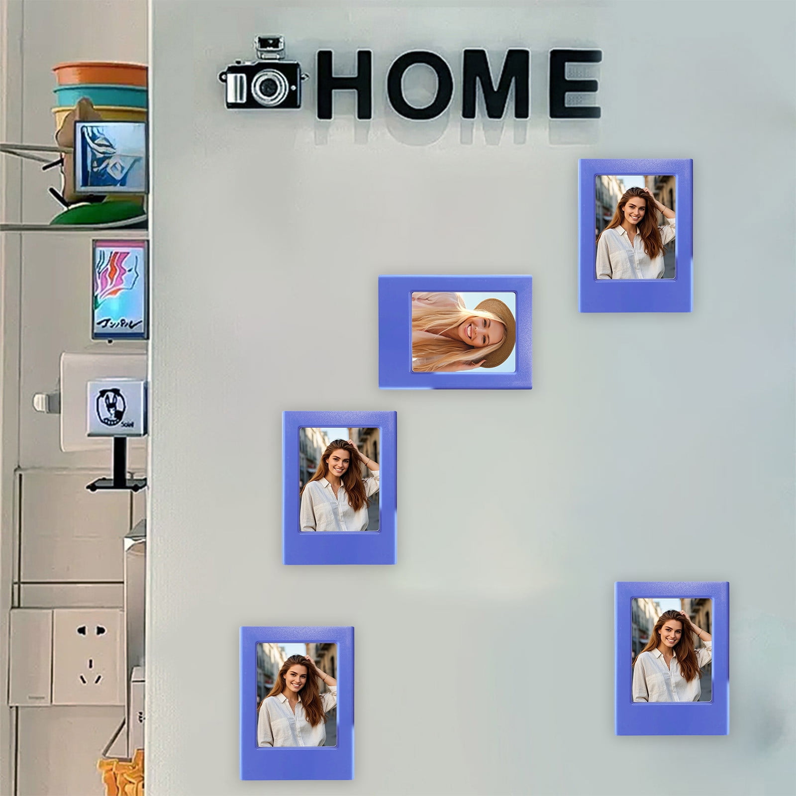 Blaxill Magnetic Instant Photo Frame | ABS Wall Art Display Stand No ...