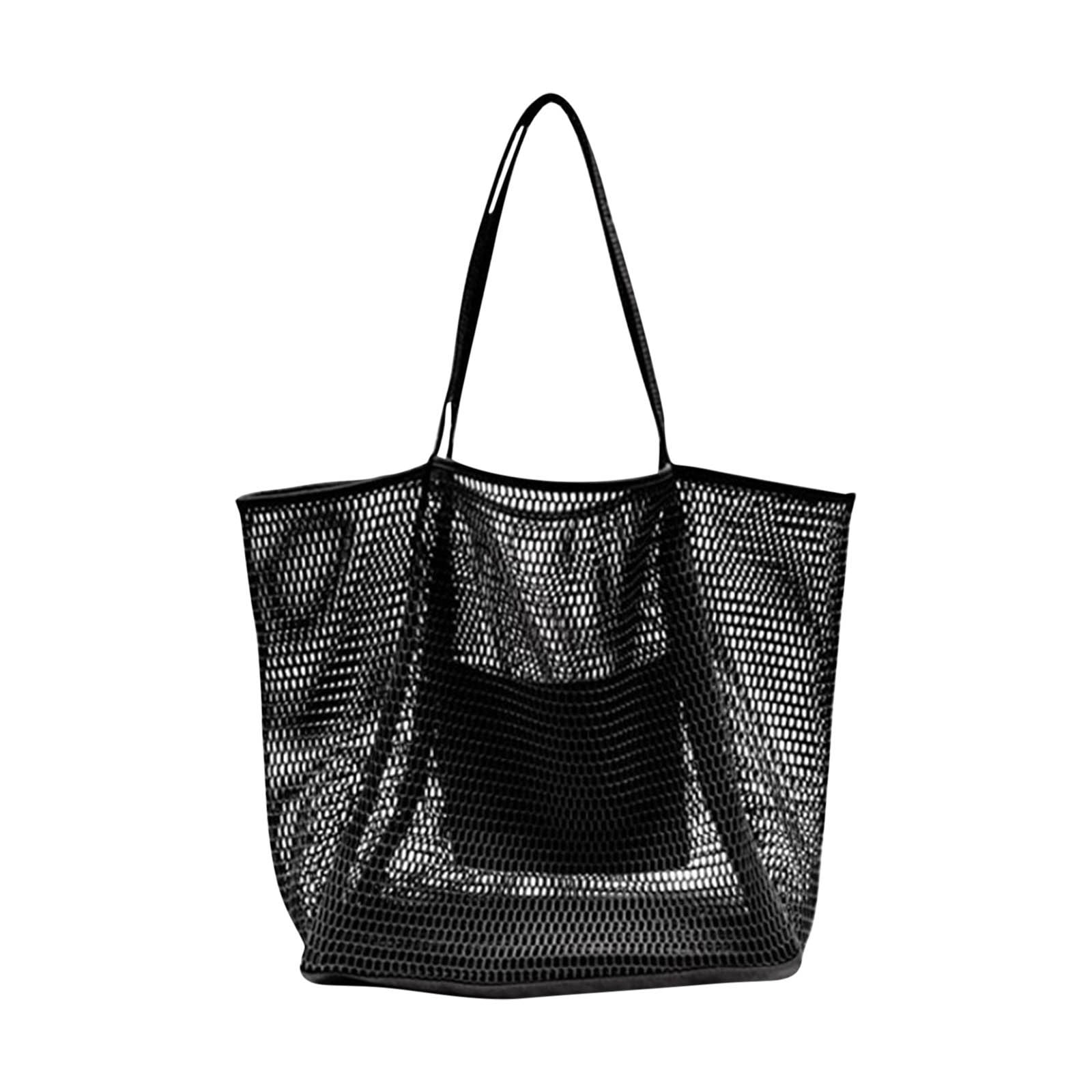 Blaxill Mesh Beach Bag, Tote Bag for Women Beach Bag Mesh Shoulder Tote ...