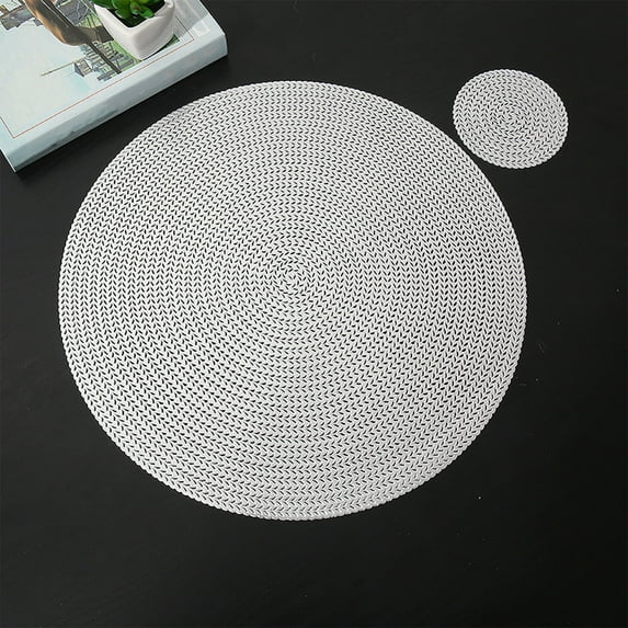 Blaxill PVC Leather Placemat | Hollowed Solid Design | Non-Slip Dual ...