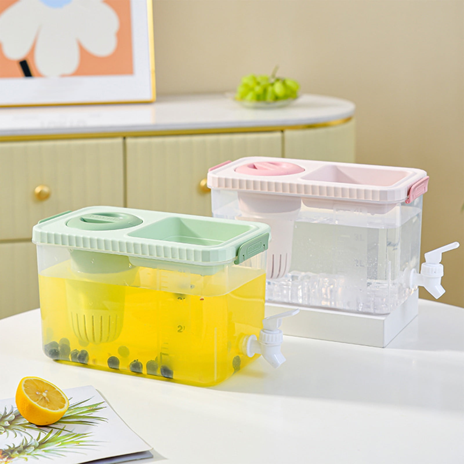 Blaxill Plastic Beverage Dispenser 4L Large Capacity | Drink Container ...