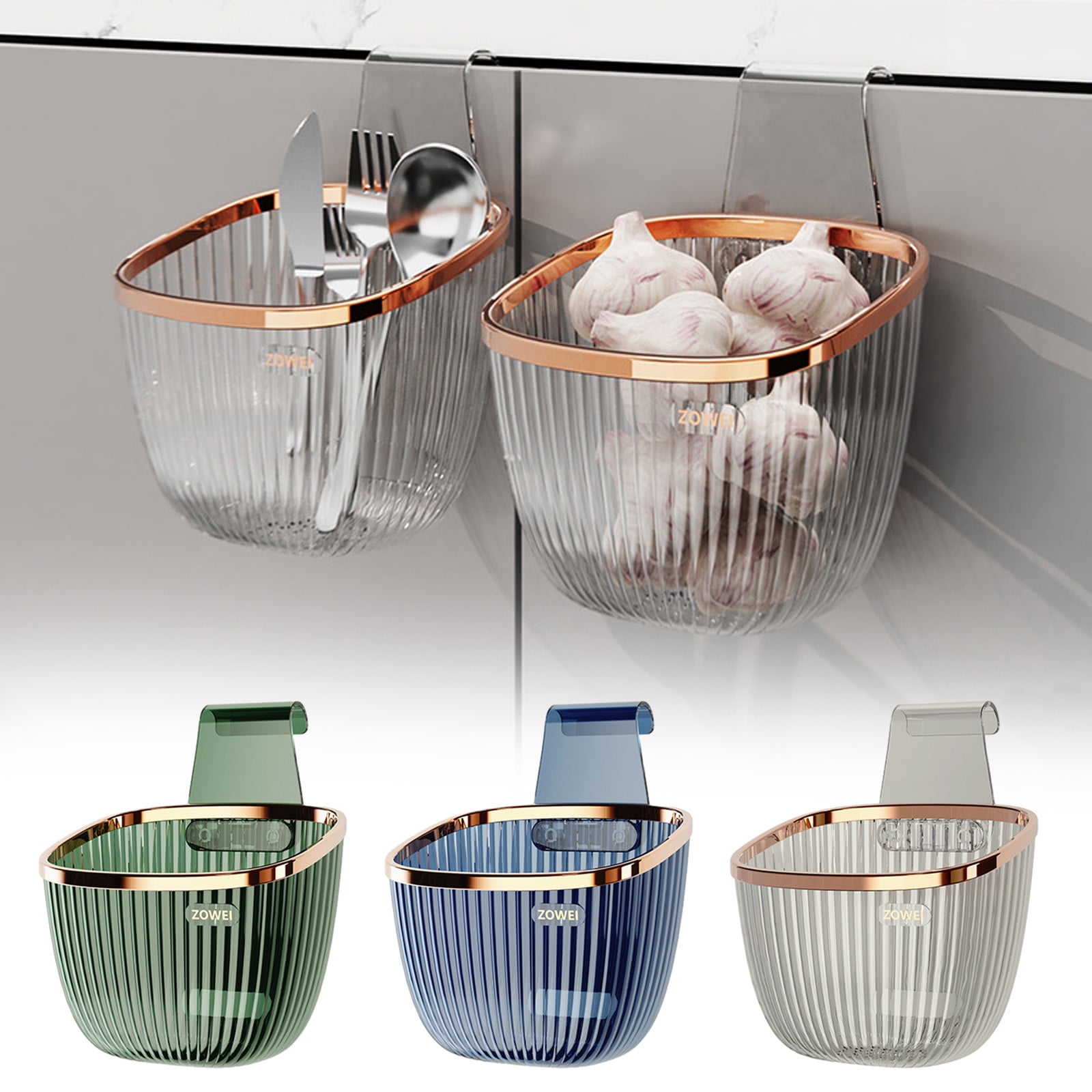 Blaxill Plastic Hanging Shower Basket | ABS Organizer Bin with Hooks ...