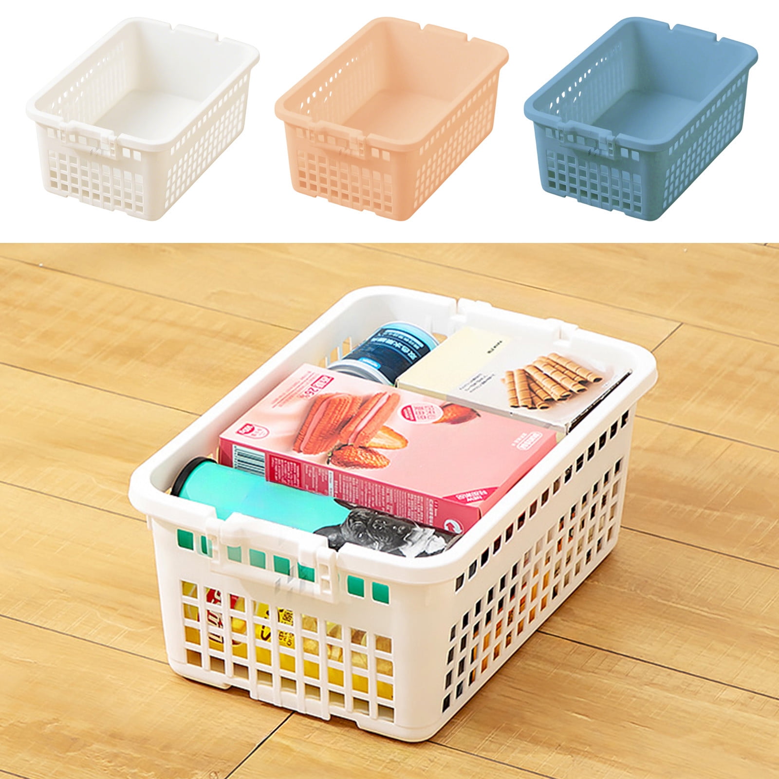 Blaxill Plastic Storage Basket Organizer | Stackable Large Storage Box ...
