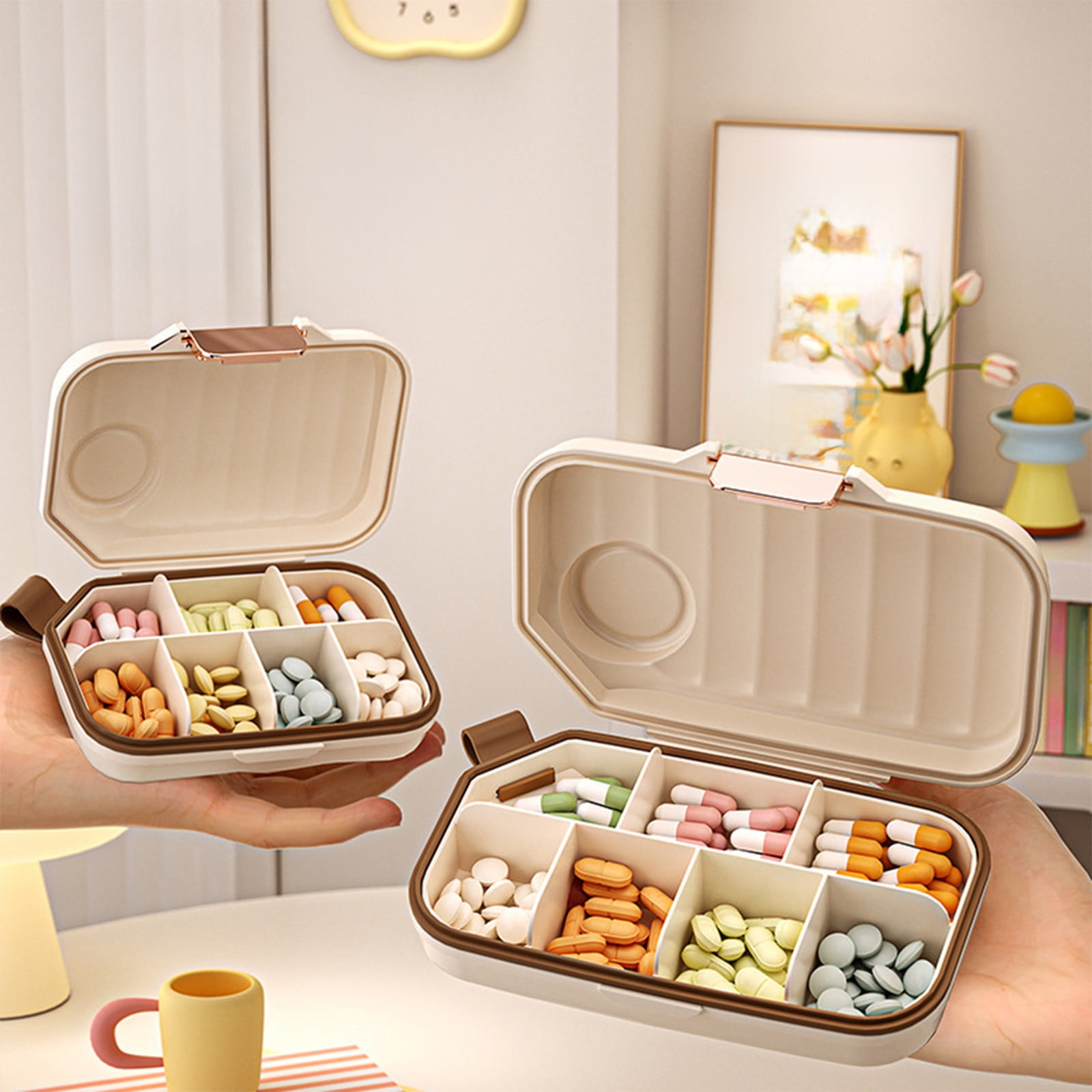 Blaxill Portable Pill Organizer Box | 7 Day Weekly Medication Dispenser ...