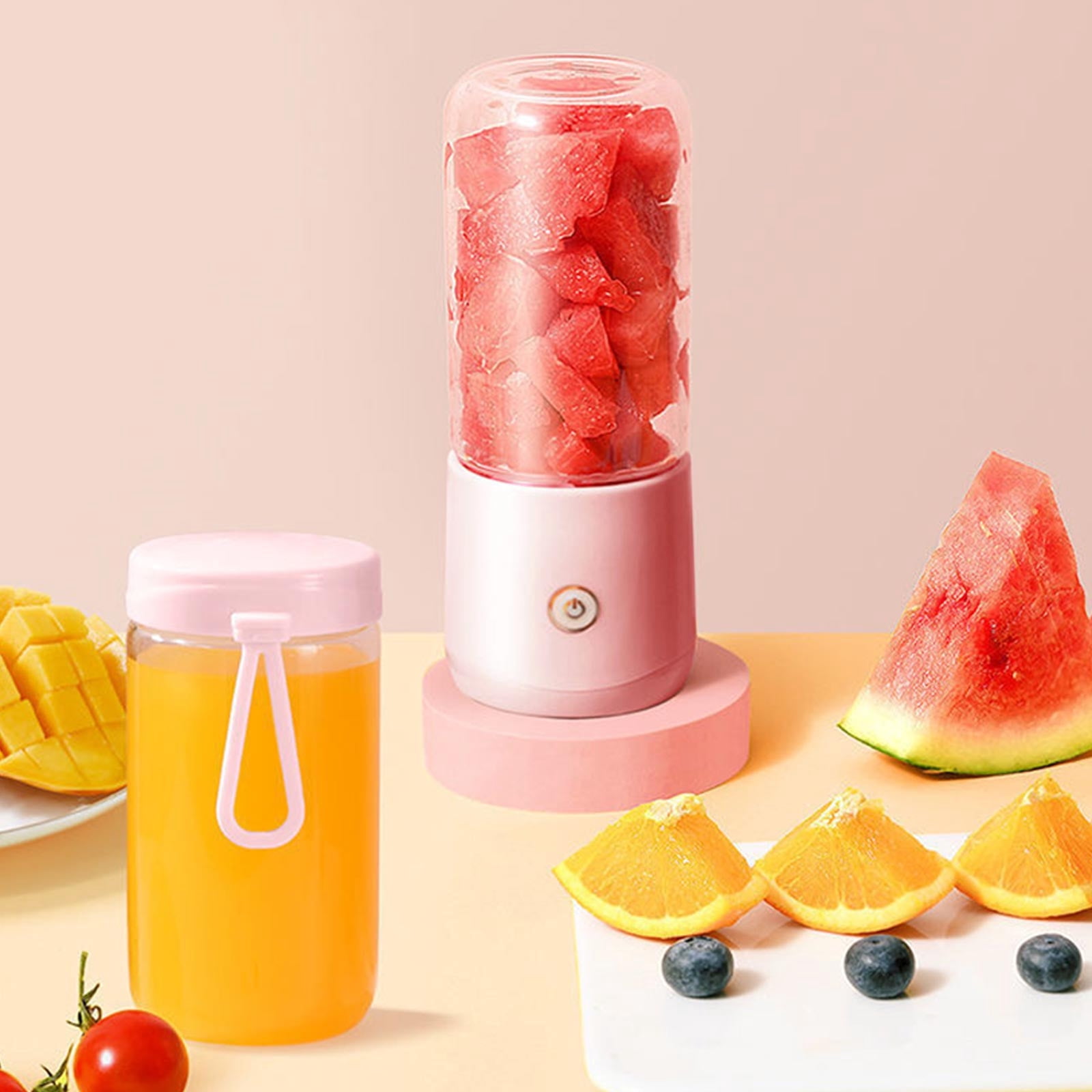 Blaxill Portable Wireless Juicer Cup | Double-Cup Design | 6-Blade ...