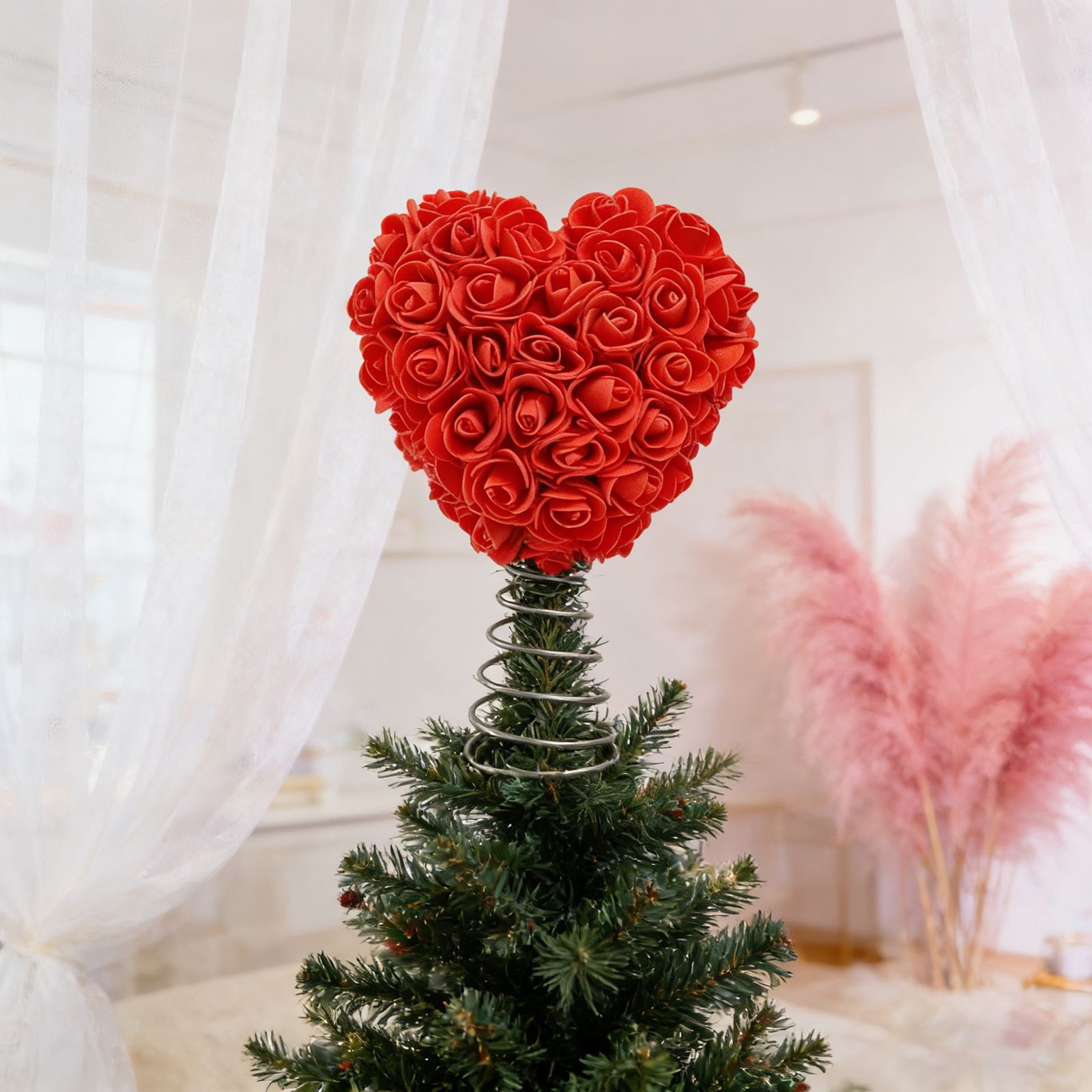 Blaxill Preserved Rose Tree Top Ornament | Foam & Metal Construction ...