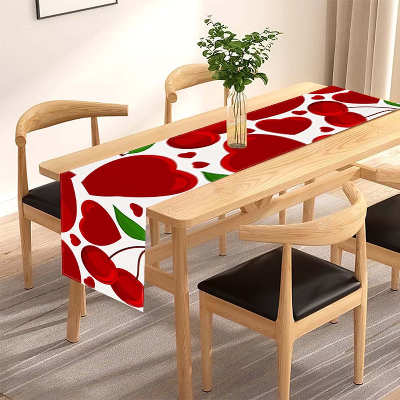 Blaxill Red Love Printed Table Flag: TV Cabinet Decoration, Living Room ...