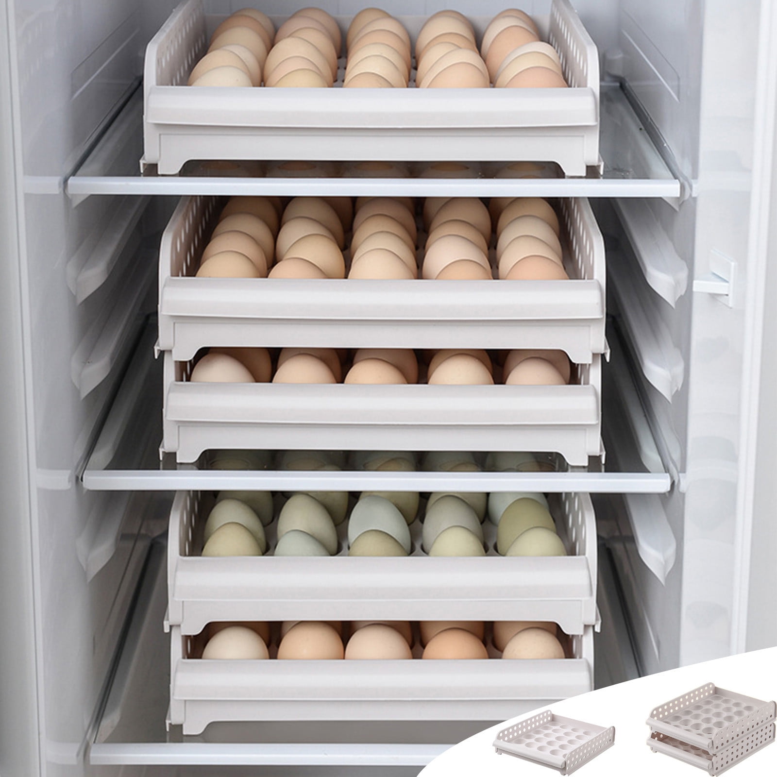 Blaxill Refrigerator Egg Storage Box | Large Capacity Drawer Type Egg ...