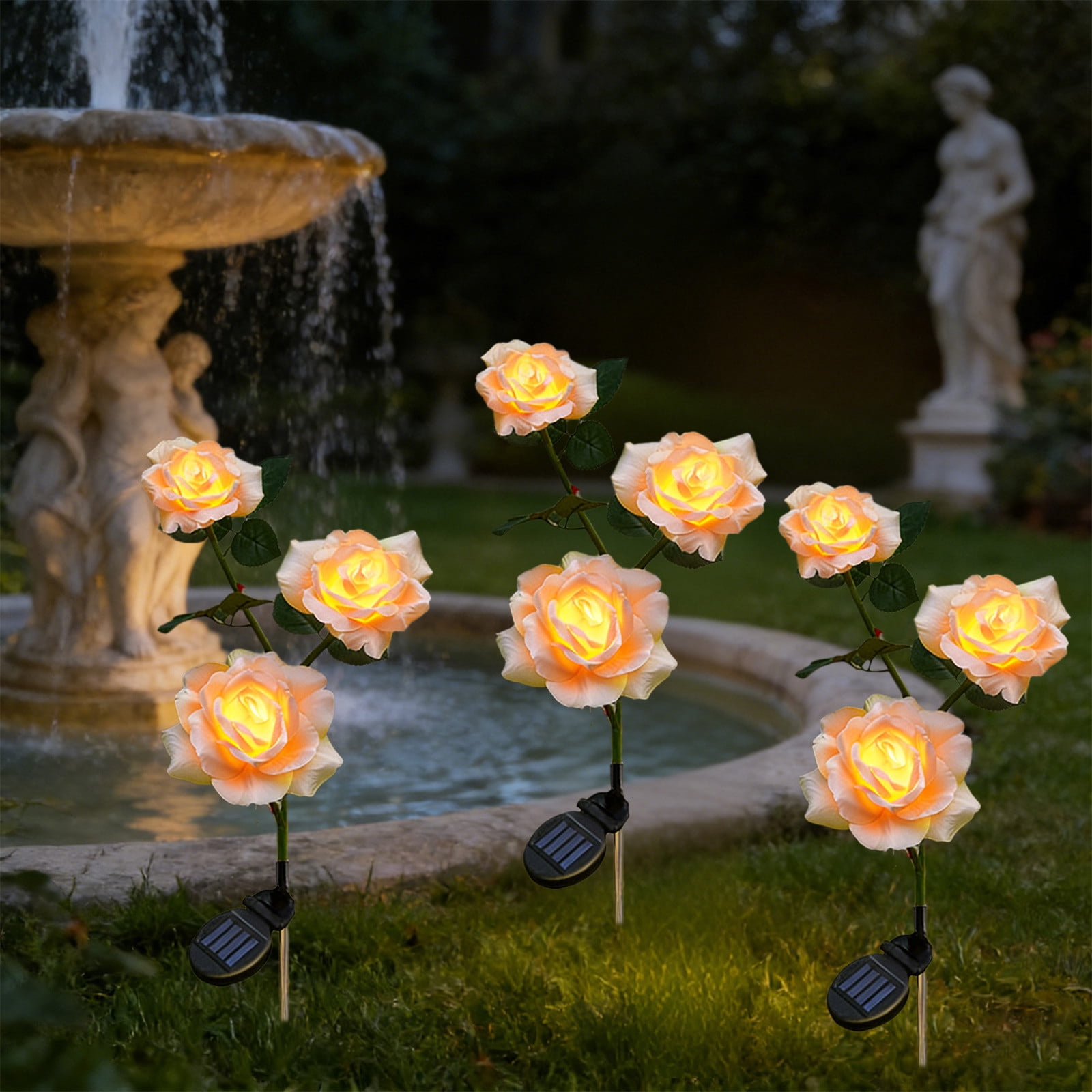 Blaxill Solar Flower Lights, LED Garden Decor, Waterproof Outdoor ...