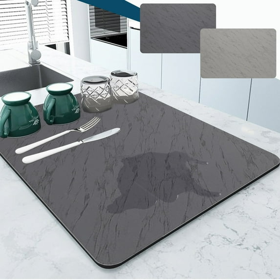 Blaxill Super Absorbent Kitchen Drying Mat | Foamed Diatomite Rubber ...