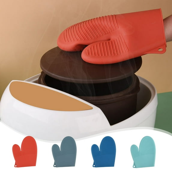 Blaxill Thermal Insulation Silicone Oven Gloves | Non-Slip Heat ...