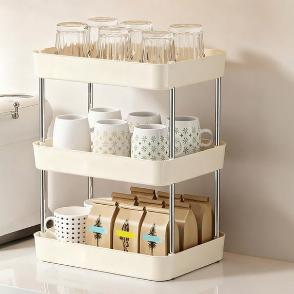 Blaxill Three-Tier Cup Storage Rack | Desktop Cup Organizer for Tea ...