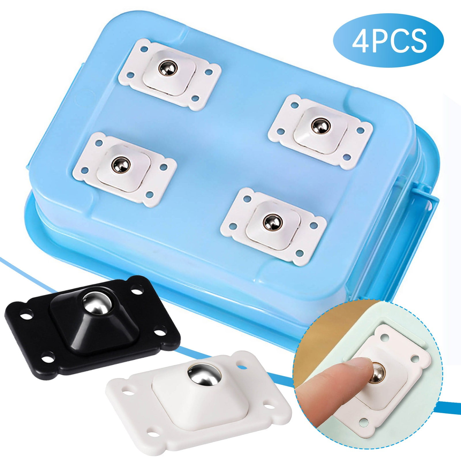 Blaxill Universal Adhesive Three-Bead Pulley Set | 360° Rotating Swivel ...