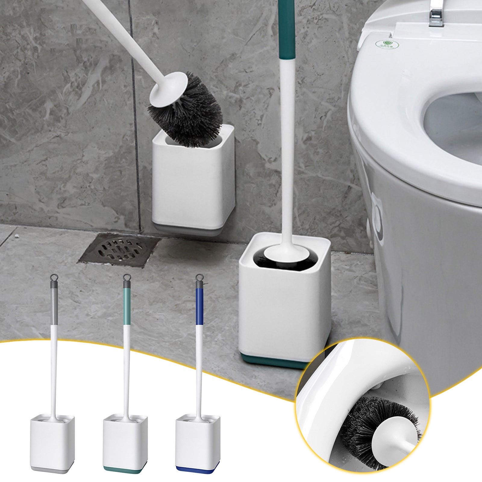 Blaxill Wall Mounted Toilet Brush Set | 360° Flexible Cleaning, No ...