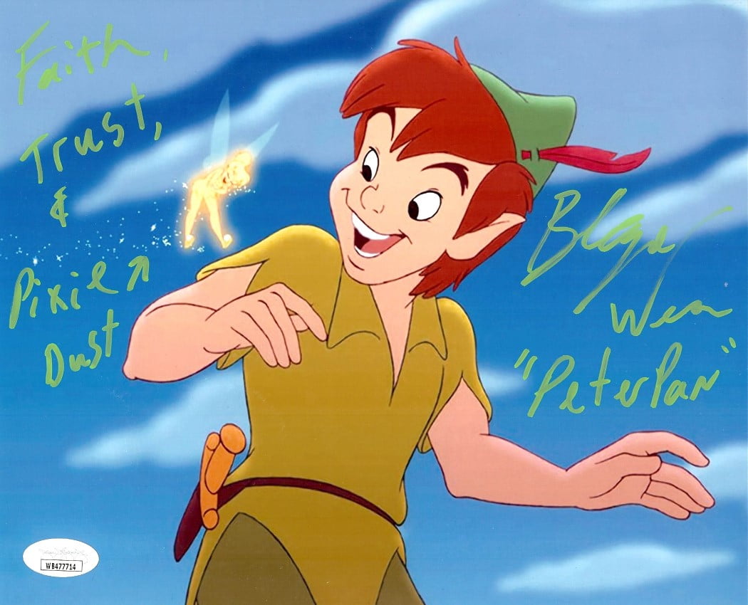 Blayne Weaver Autographed 8X10 Photo "Peter Pan Faith Trust Pixie Dust ...